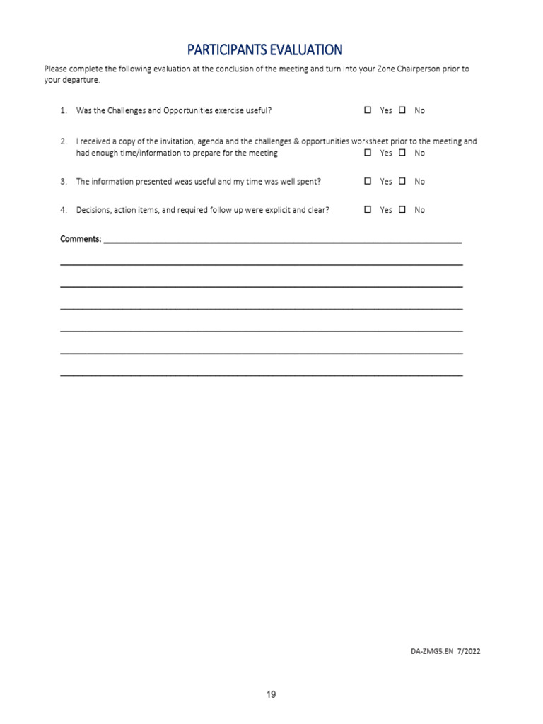 Participants Evaluation | PDF