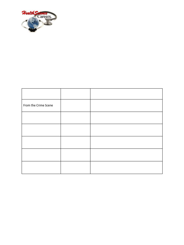 Hair Sample Identification Worksheet | PDF | Social Science