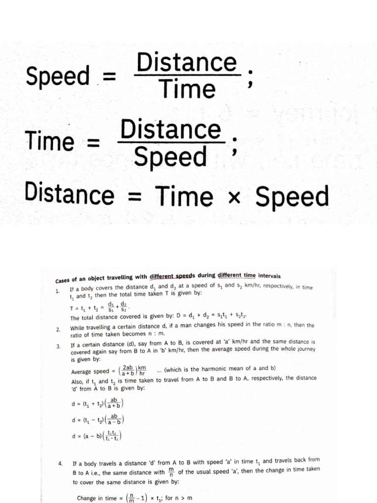 Speed, Time and Distance | PDF