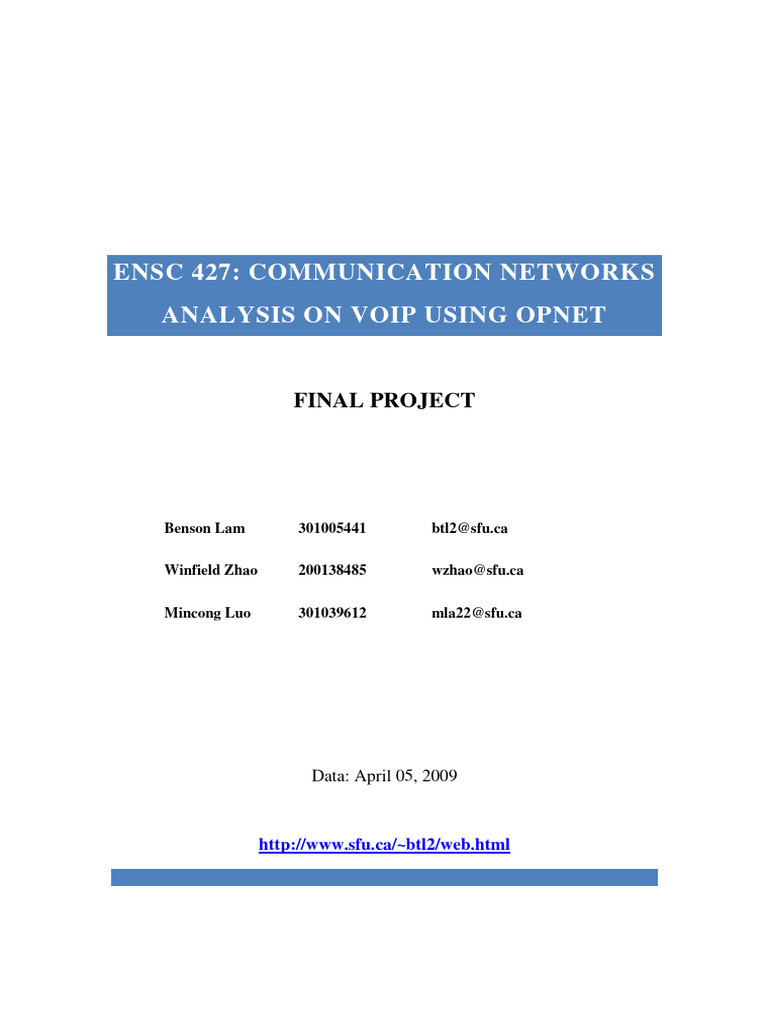 Team3 Report | PDF | Voice Over Ip | Computer Network