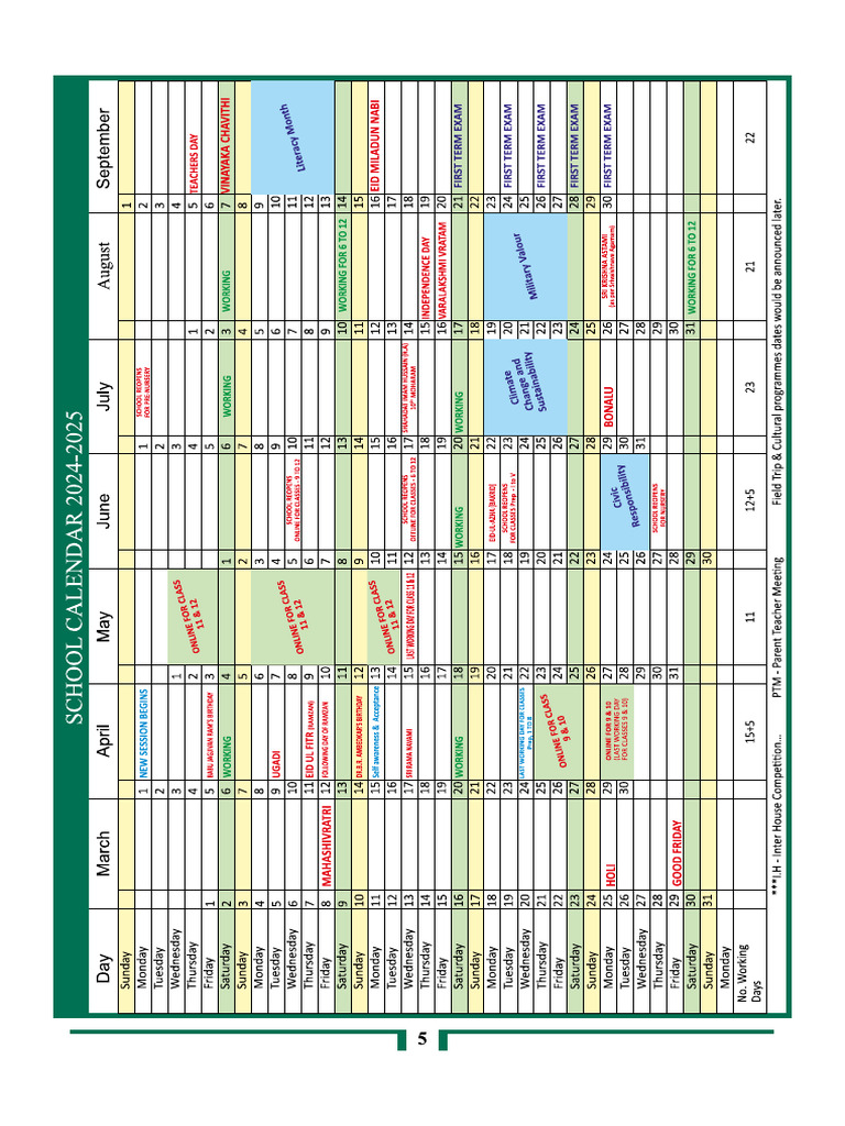 Annual Academic Calendar | PDF