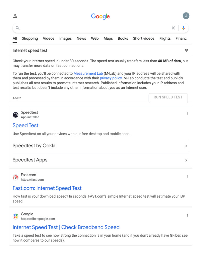 Speed Test - Google Search | PDF | Internet | Mobile App