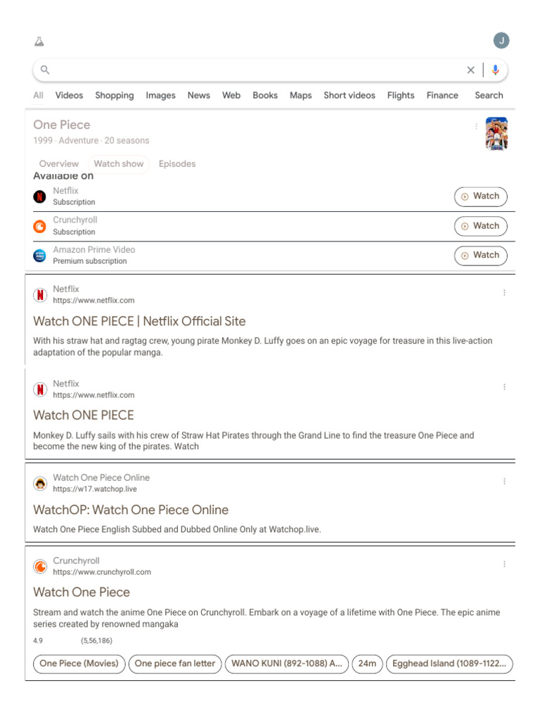 Watch One Piece Online: Streaming Guide | PDF | Anime And Manga