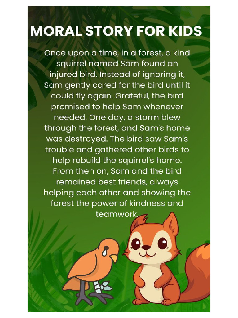 Moral Story For Kids in English - Animated Stories For Kids | PDF