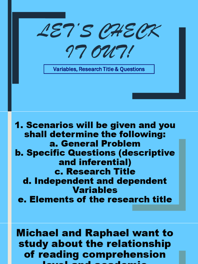 Research Powerpoint Presentation Module 1 | PDF | Literacy | Cognition