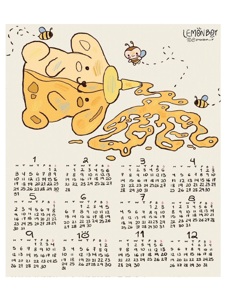 Calendariopompomurihoney | PDF