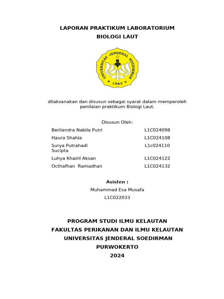Laporan Praktikum Laboratorium | PDF | Sains & Matematika