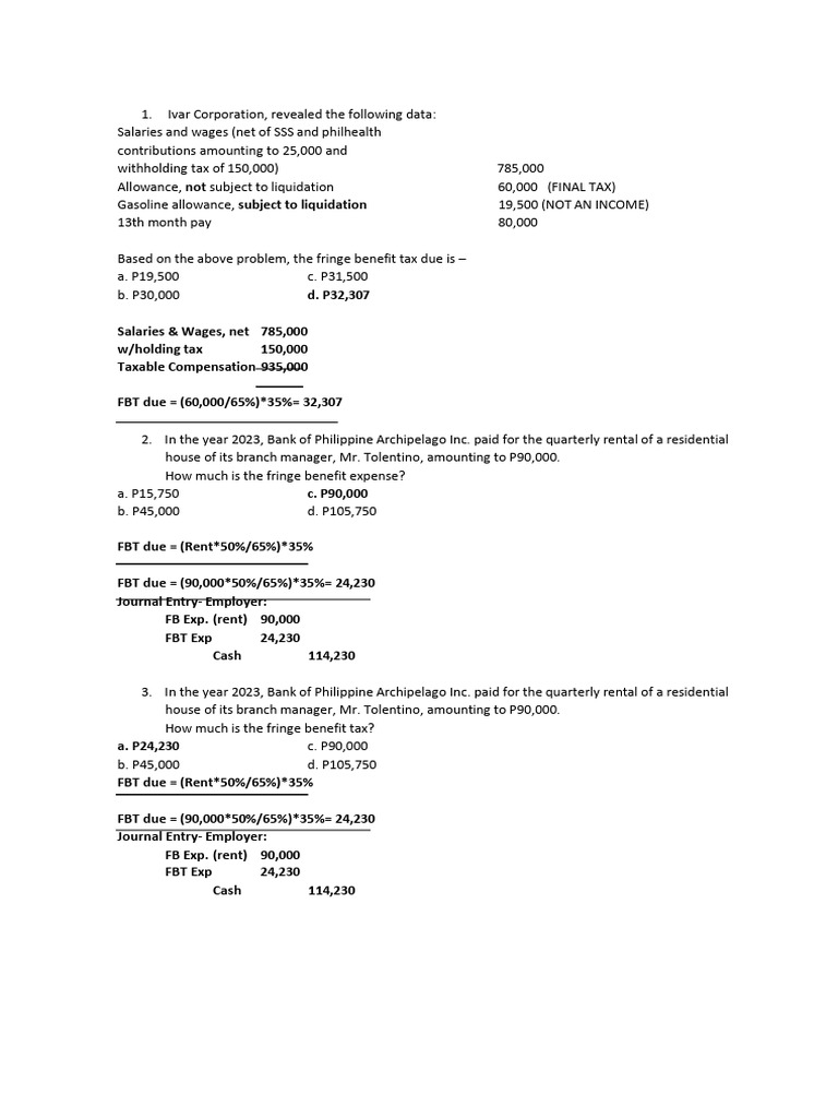 Tax Answer Key Updated Lecture Notes 5 Compress | PDF | Life Insurance ...