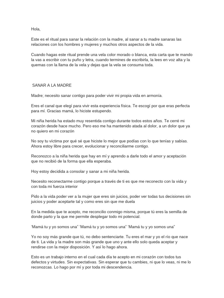 Carta Para La Mamá De Estefanía Pdf Autosuperación