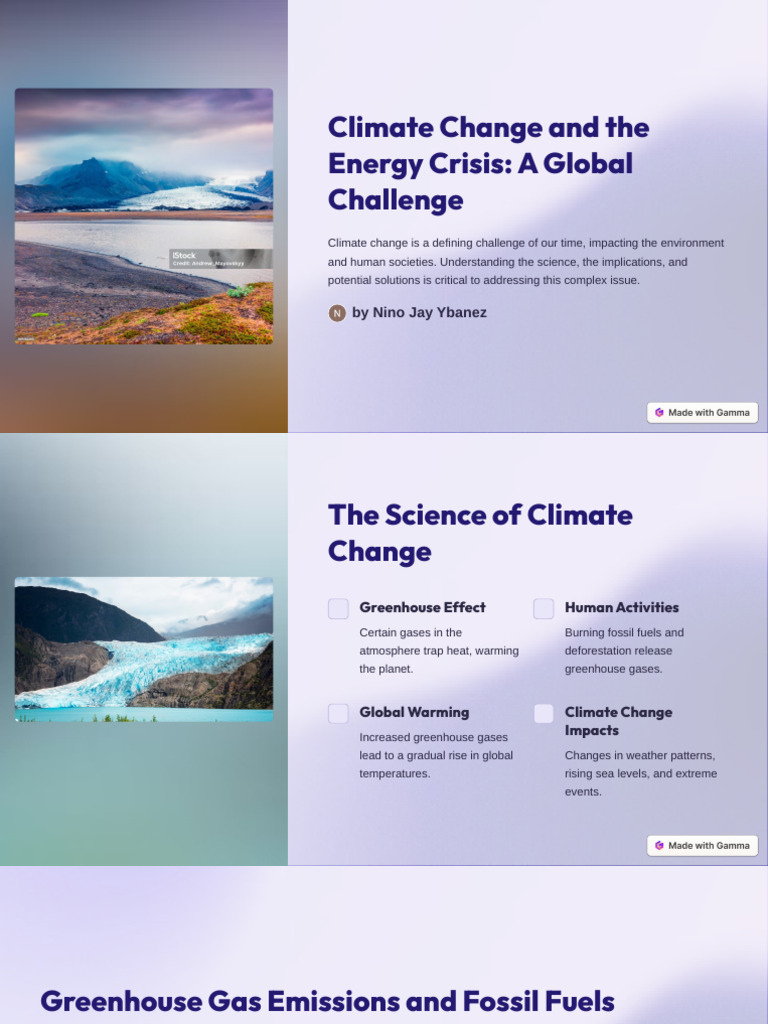 Climate Change and The Energy Crisis A Global Challenge | PDF | Climate ...