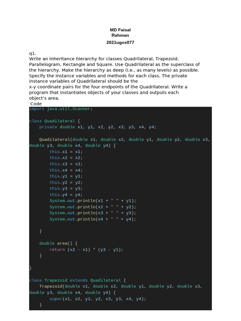 Lab 5 OOPS | PDF | Method (Computer Programming) | Inheritance (Object ... Lab 5 OOPS | PDF | Method (Computer Programming) | Inheritance (Object ...