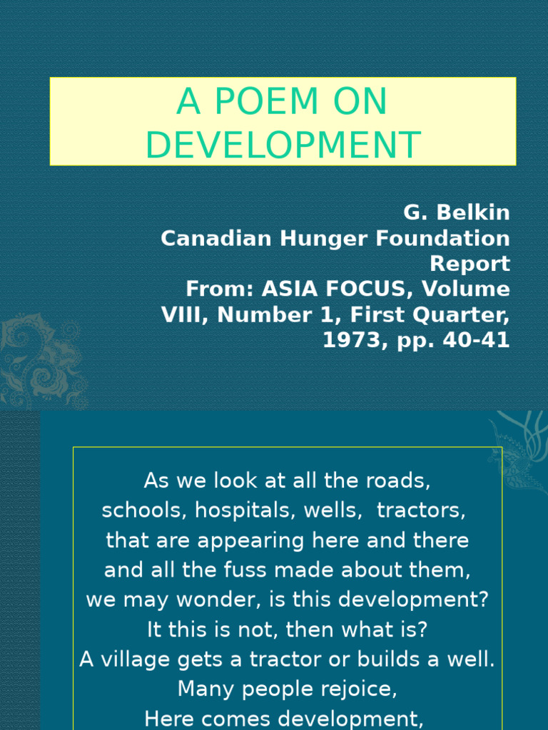 A-POEM-ON-DEVELOPMENT | PDF