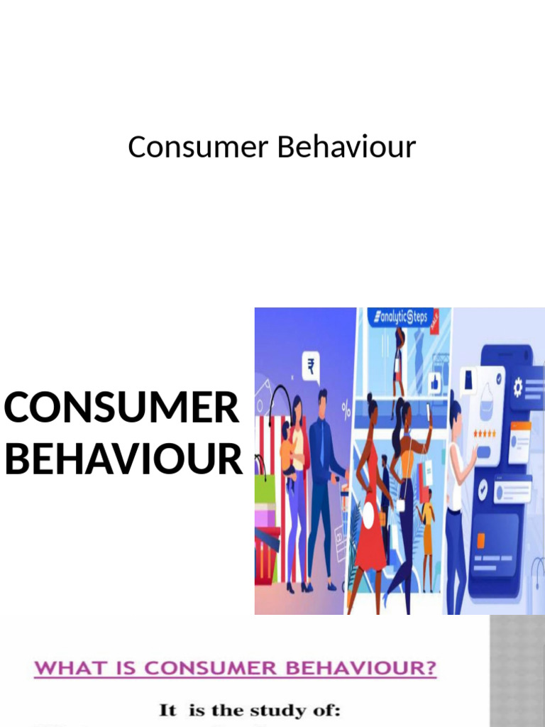 Chapter 1 (Consumer Behaviour) | PDF | Behavior | Consumer Behaviour