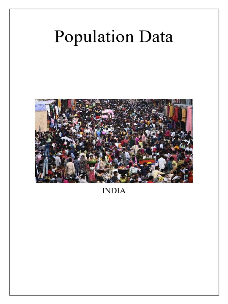 Population Data | PDF | Wellness
