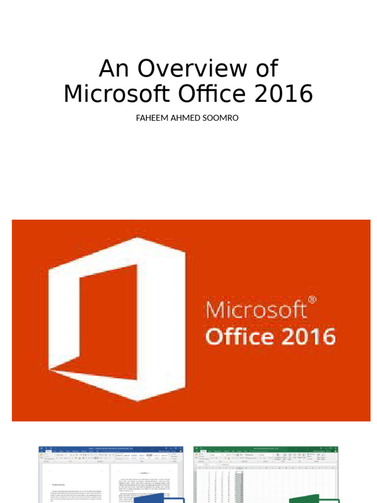 An Overview of Microsoft Office 2016 | PDF