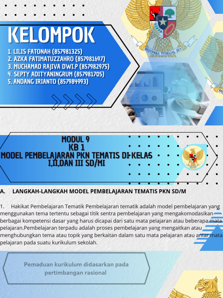 Pembelajaran Tematik PKN SD | PDF