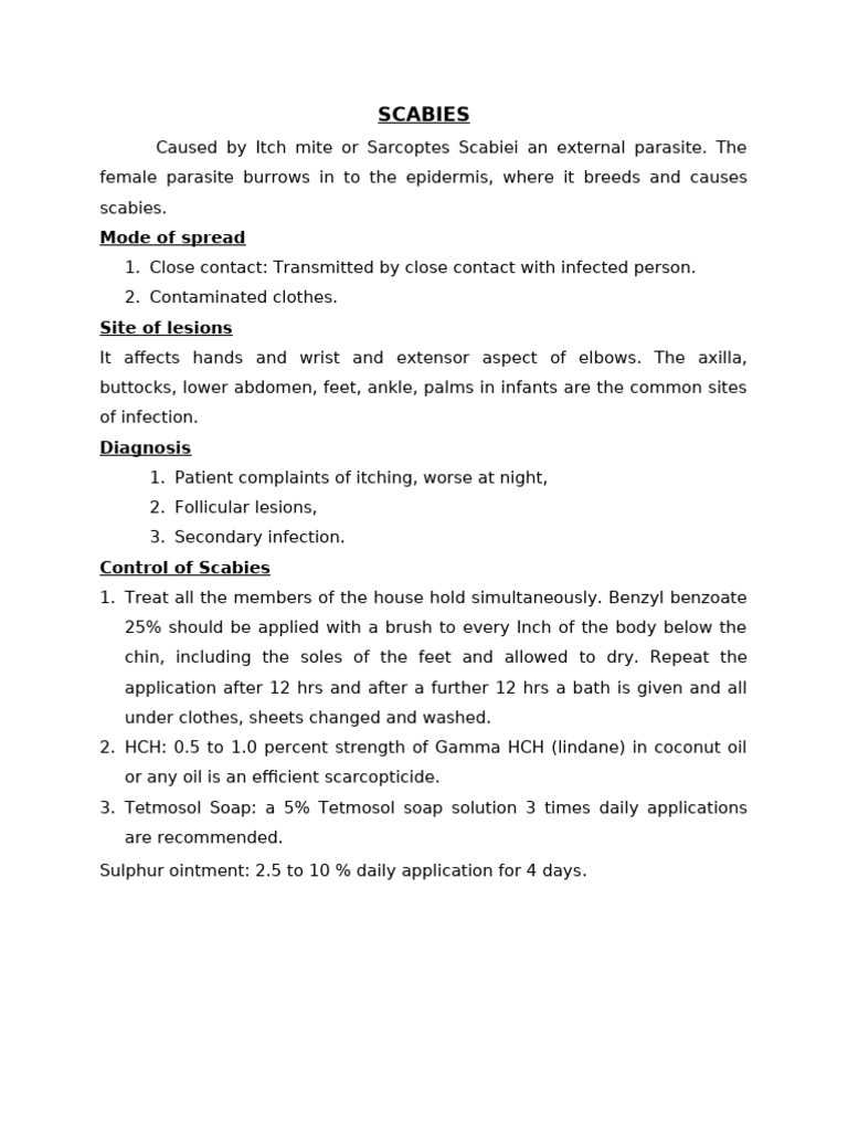 Scabies | PDF