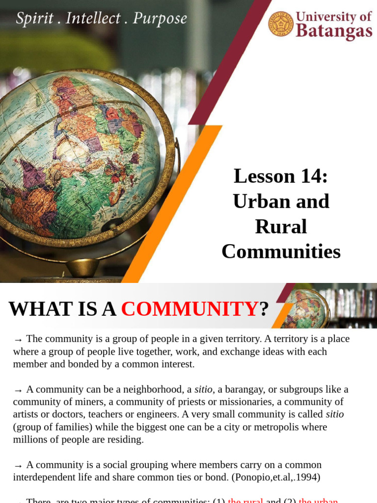 Urban and Rural Communities Explained | PDF | Cost Of Living ...