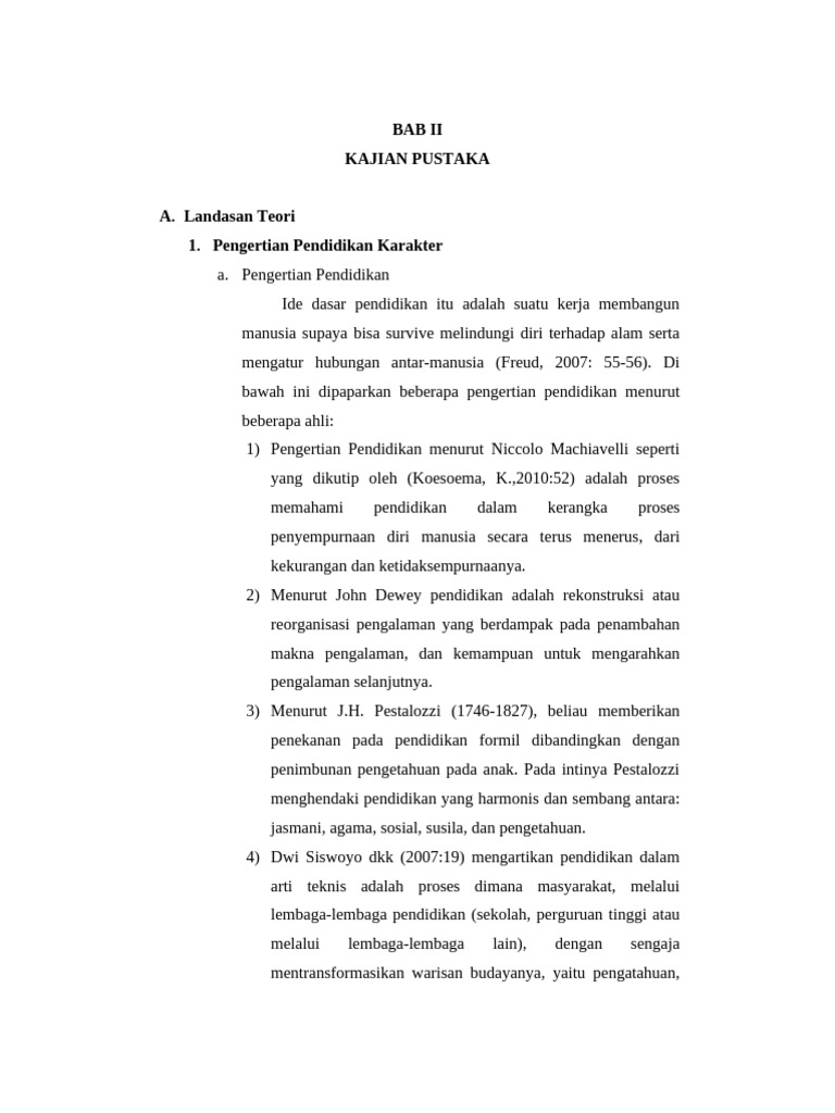 Bab II Penerapan Pendidikan Karakter Melalui Permainan Tradisional ...