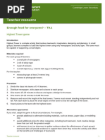 Tallest Paper Tower Challenge Guide | PDF | Tower