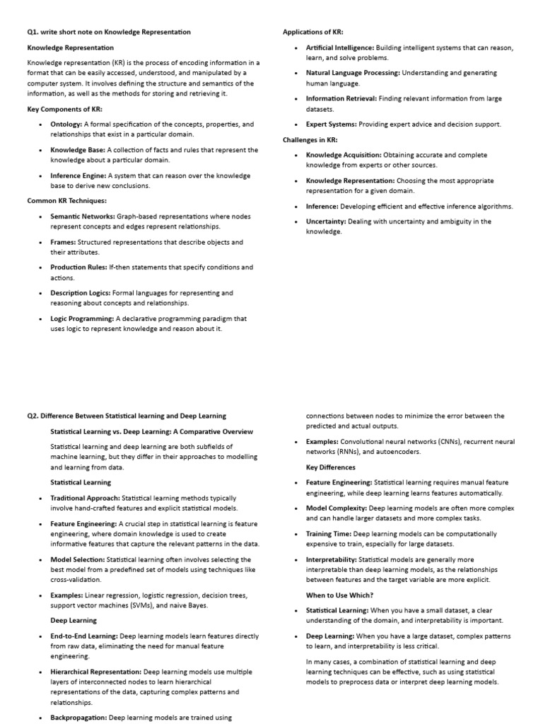 Aiml Questions1 | PDF | Mathematical Proof | Knowledge Representation ...