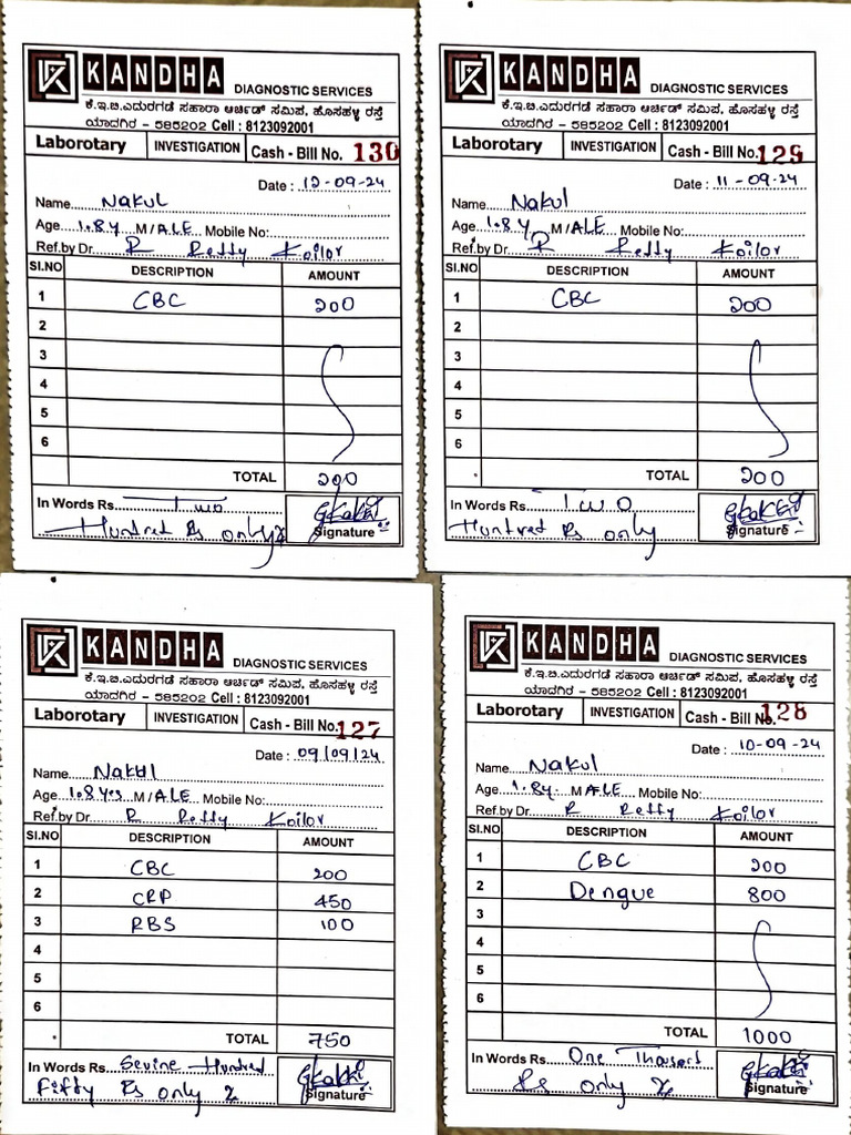 Pharmacy Lab Bills | PDF