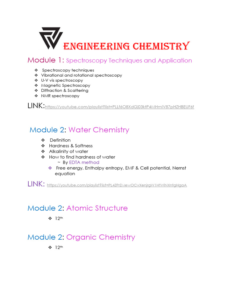 Engineering Chemistry & Math Guide | PDF