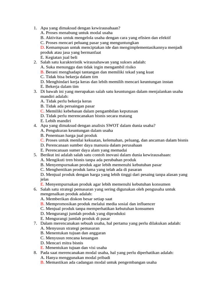 Soal PKK Kelas Xii Dpib | PDF