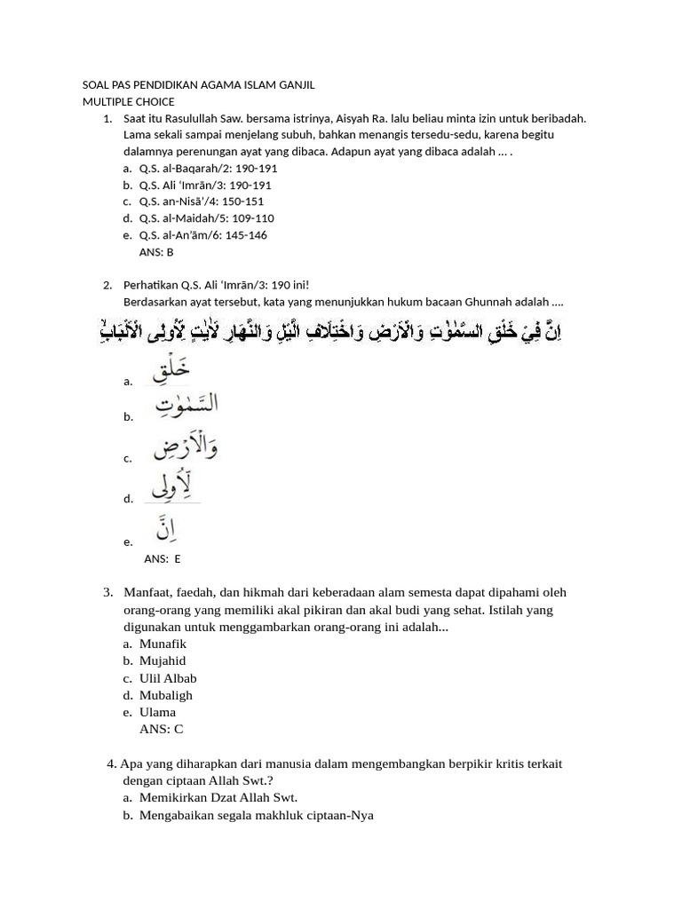 Pai Xi Ganjil 2024-2025 | PDF