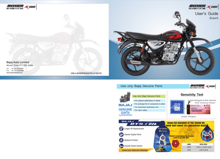 Boxer X125 - Om | PDF