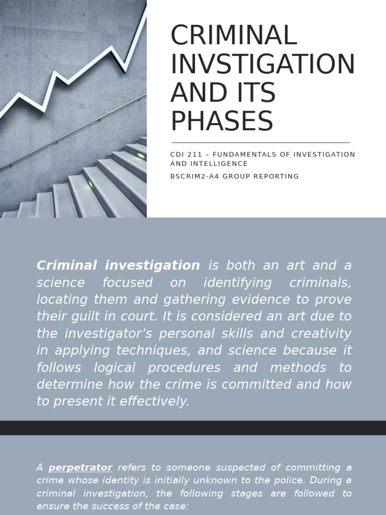Criminal Invstigation and Its Phases | PDF | Witness | Crime Scene