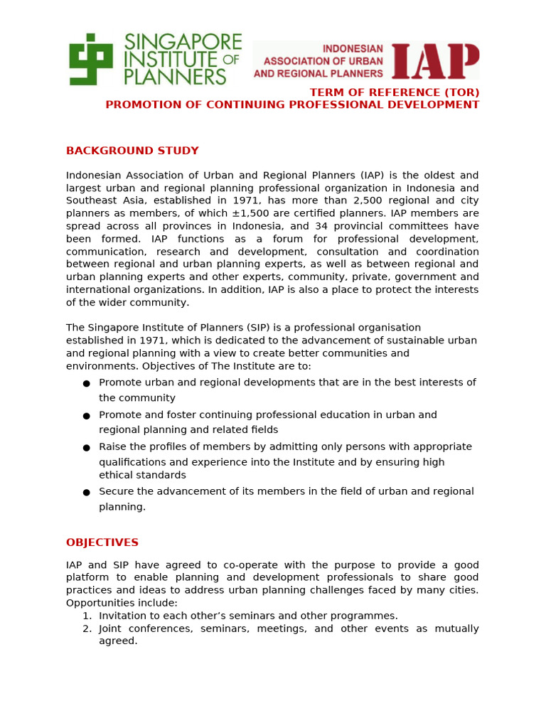 draft_TOR IAP and SIP | PDF