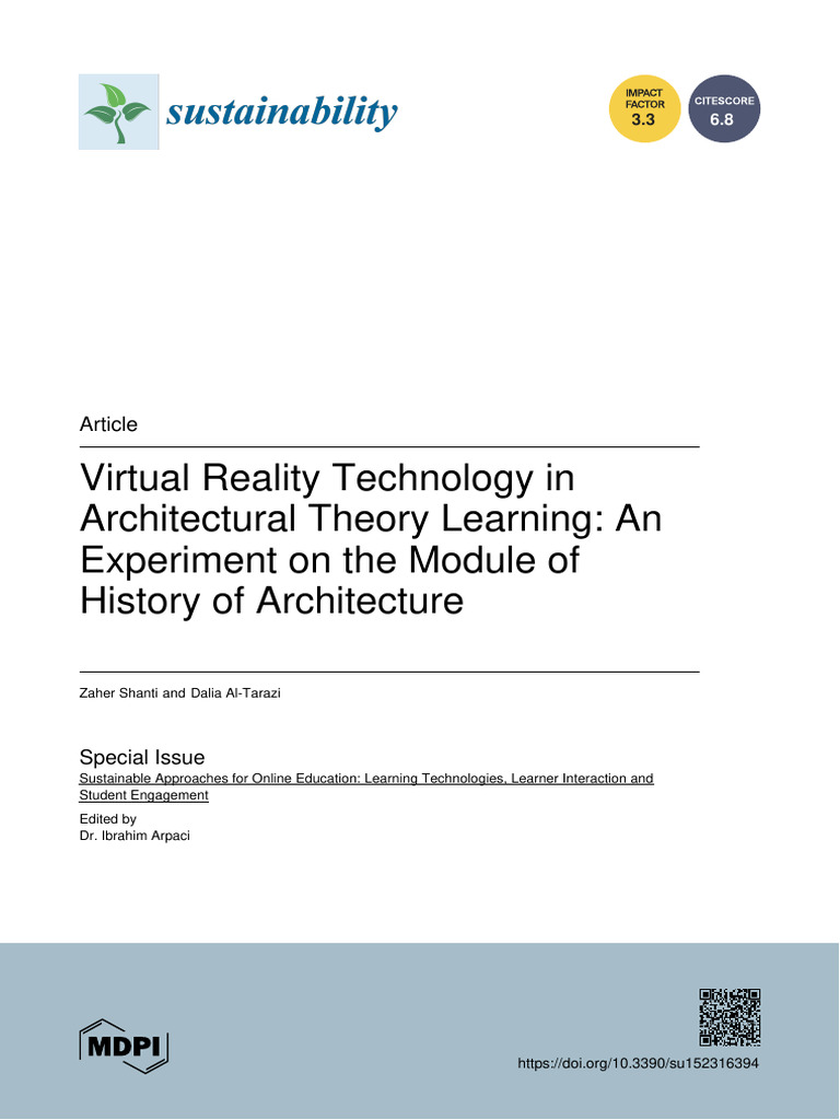 VR in Architectural Theory Learning - An Experiment On The Module of ...