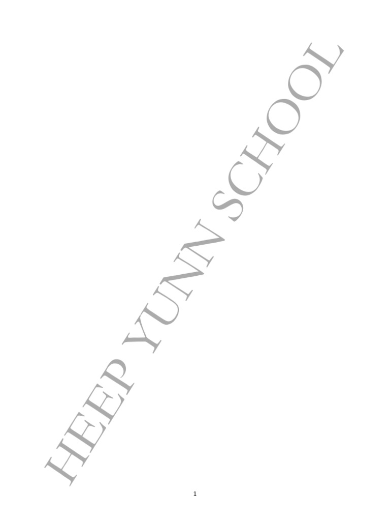 Heep Yunn School Form 1 Math Exam 2018 | PDF | Celsius | Multiple Choice