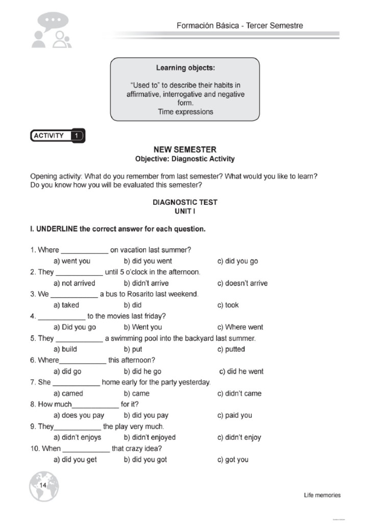 Inglés III Bloque I | PDF