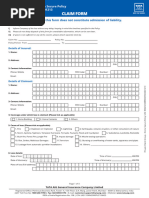 Tata AIG AutoSecure Insurance Claim Form | PDF