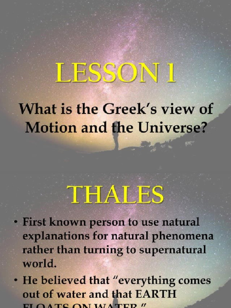 Greeks View of Motion | PDF