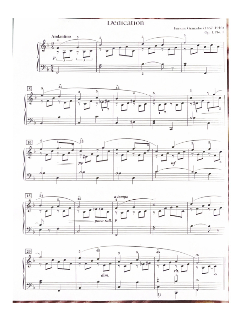 Dedication Sheet Music | PDF