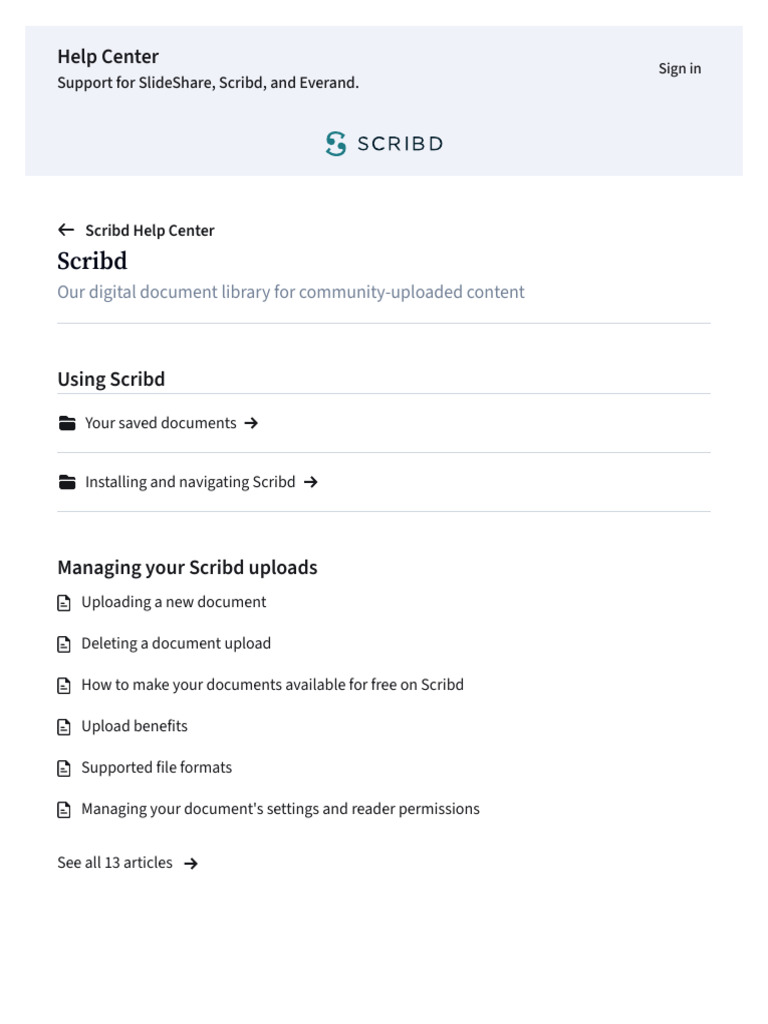 Scribd - Scribd Help Center | PDF