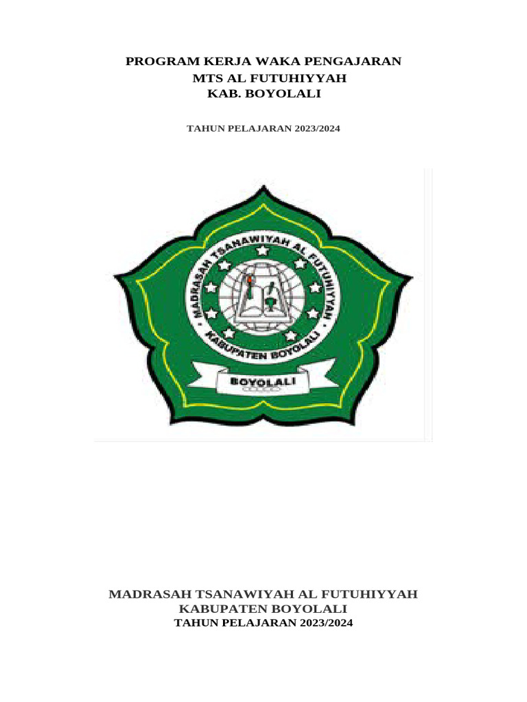 Proker Kurikulum 2023-2024 | PDF | Karier & Perkembangan