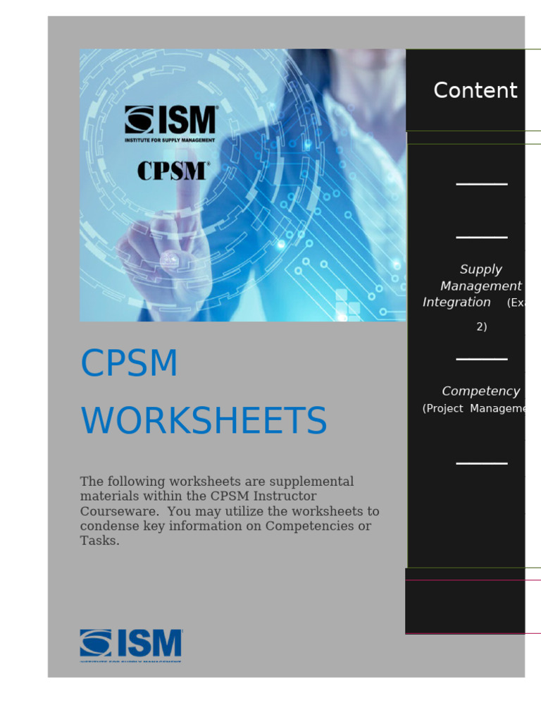 CPSM Exam 2 Project Management Worksheet 2020 | PDF