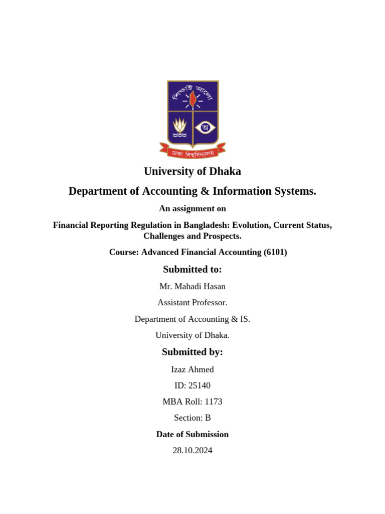 AFA - Assignment Mahadi Sir | PDF | Financial Statement | Balance Sheet