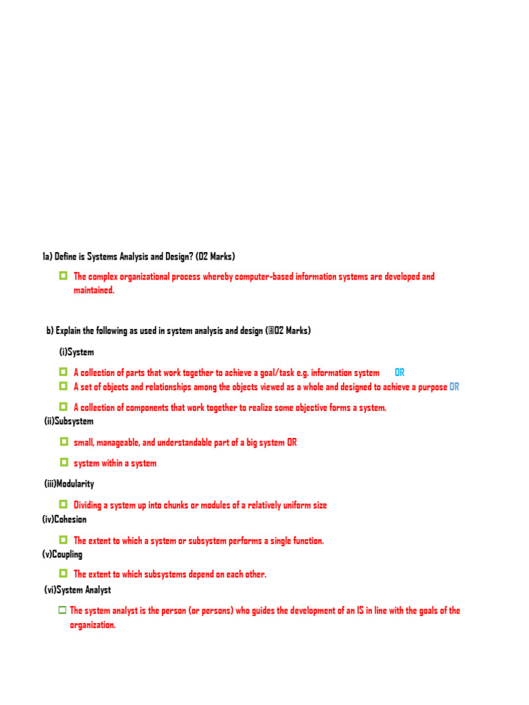 Test Marking Guide | PDF | System | Software Development Process