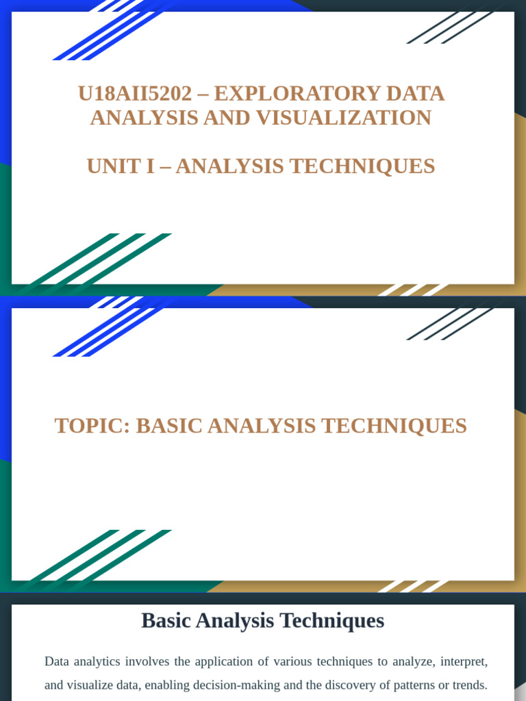 10 Basic Analysis Techniques | PDF | Data Analysis | Statistics