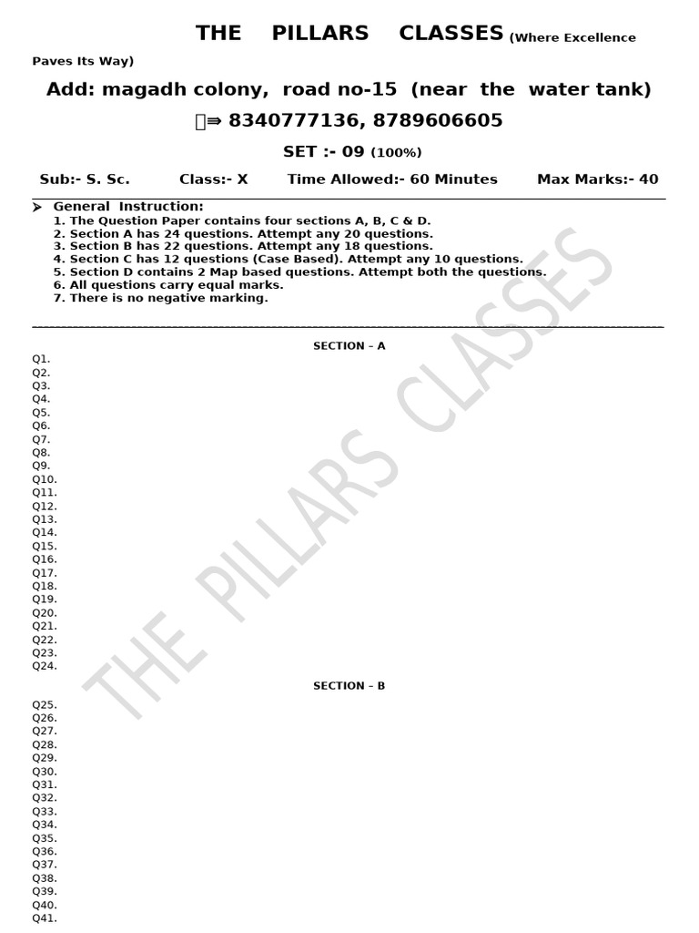 S. SC Set Format | PDF | Teaching Methods & Materials