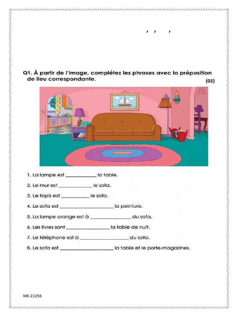 Quiz de français : La maison | PDF | Maison et jardin