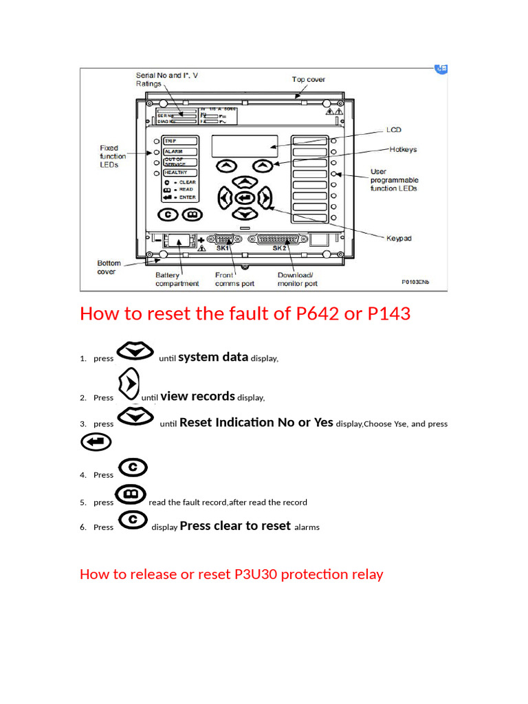 Reset Alarm of P642 | PDF | Science & Mathematics