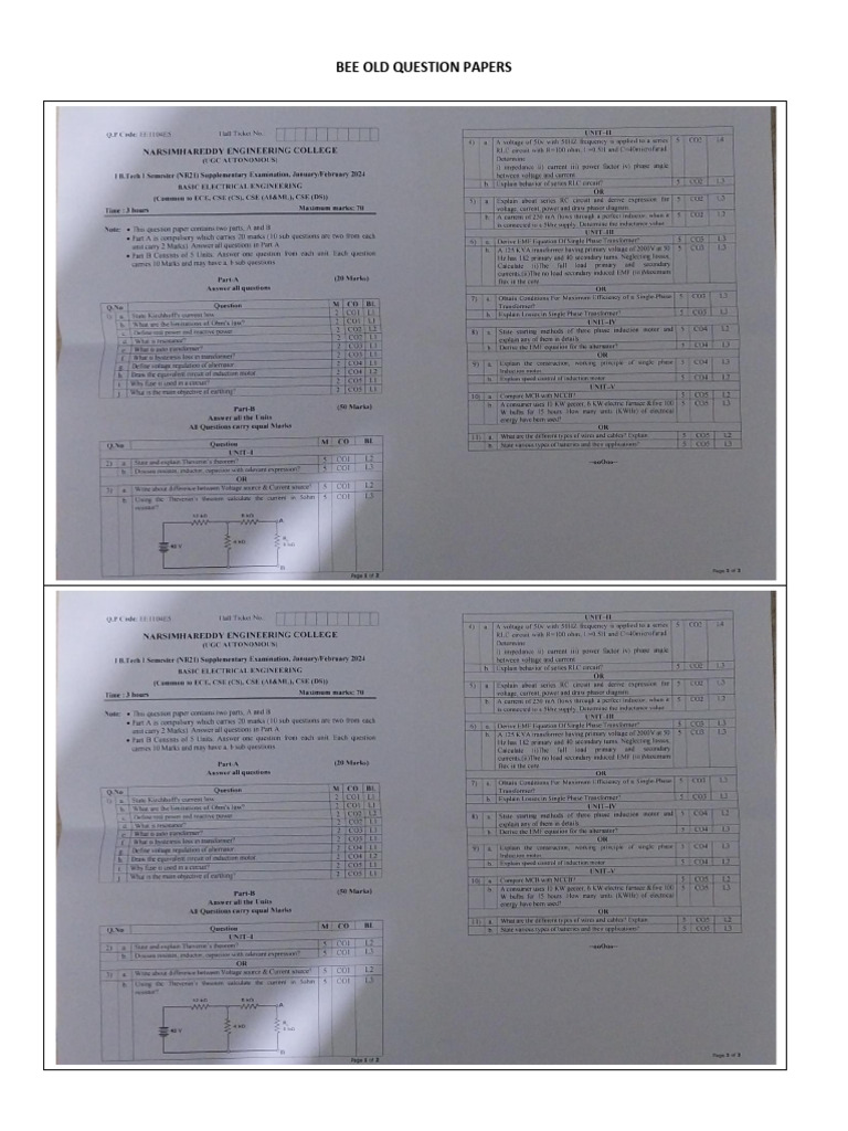 BEE Previous QP | PDF