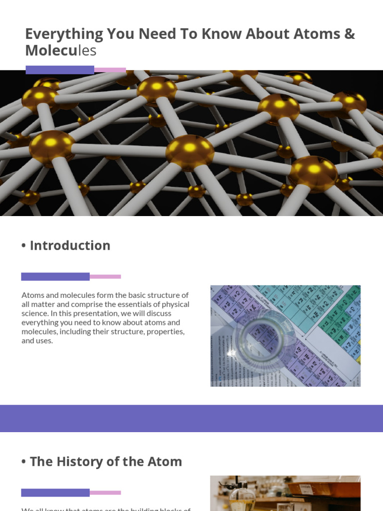 Understanding Atoms and Molecules | PDF