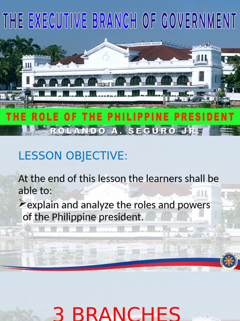 The Executive Branch of The Government | PDF | President Of The ...